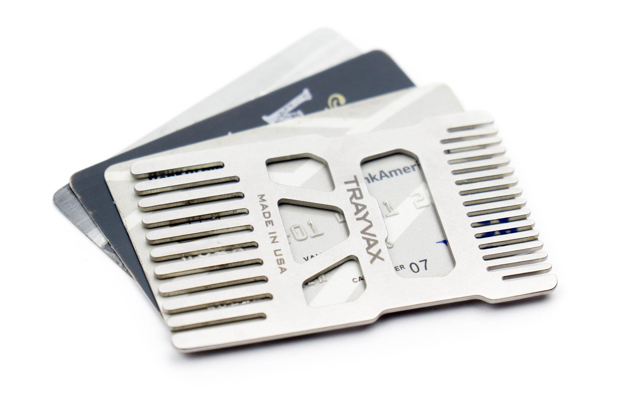 Shift Comb | Slim Metal Wallet Comb | Trayvax
