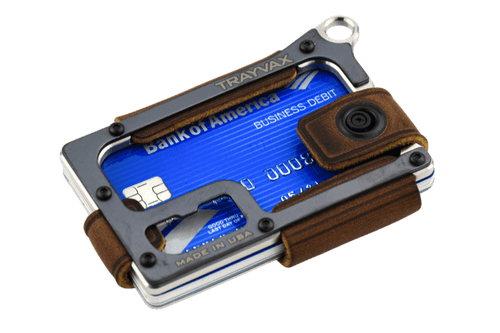 Contour Wallet | Raw Mississippi Mud | High-Quality Metal & Leather