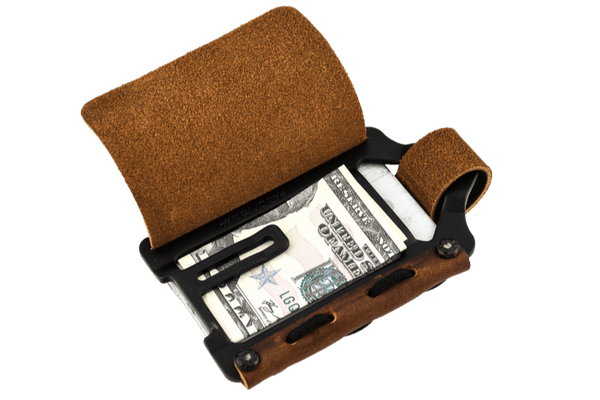 Element Wallet - Black Mississippi Mud | Horween Leather and Metal