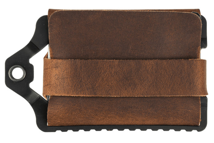 Element Wallet - Black Mississippi Mud | Horween Leather and Metal