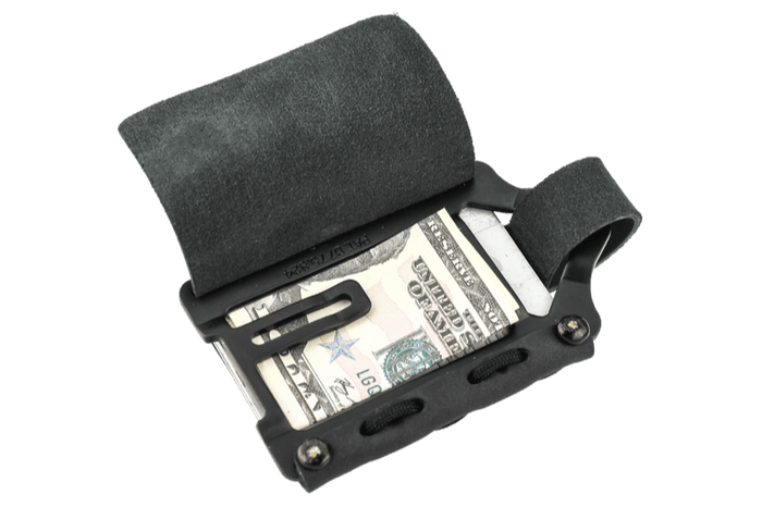 Element Wallet - Black Stealth Black | Horween Leather and Metal