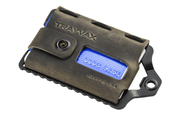 Element Wallet - Black Steel Grey | Horween Leather and Metal