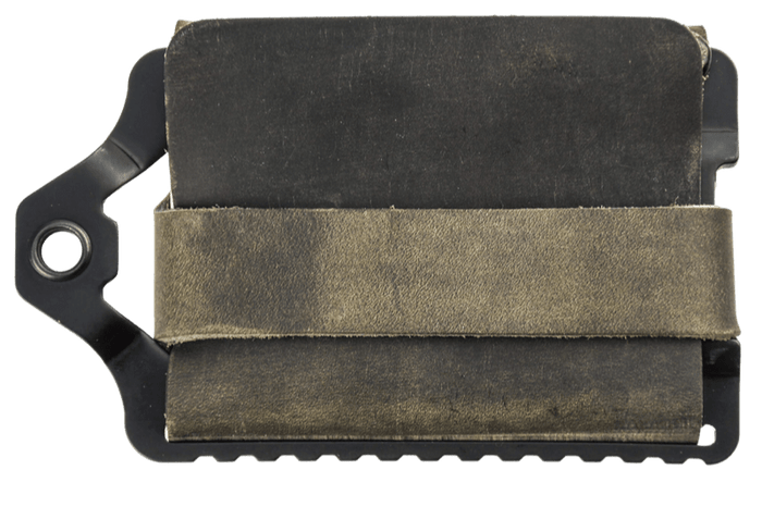 Element Wallet - Black Steel Grey | Horween Leather and Metal