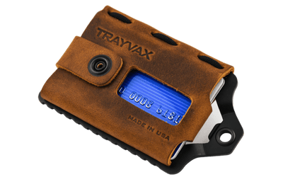 Element Wallet - Black Tobacco Brown | Horween Leather and Metal