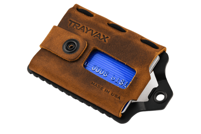 Element Wallet - Black Tobacco Brown | Horween Leather and Metal