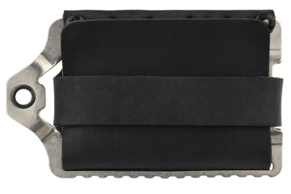 Element Wallet - Raw Stealth Black | Horween Leather and Metal
